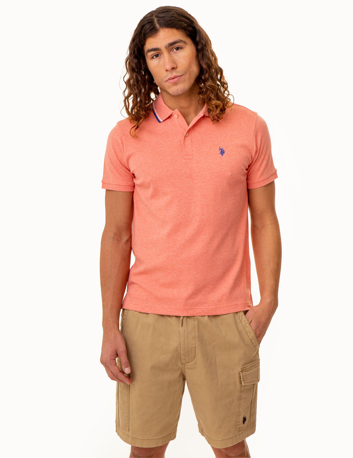 SLIM FIT SOLID INTERLOCK POLO SHIRT– U.S. Polo Assn.