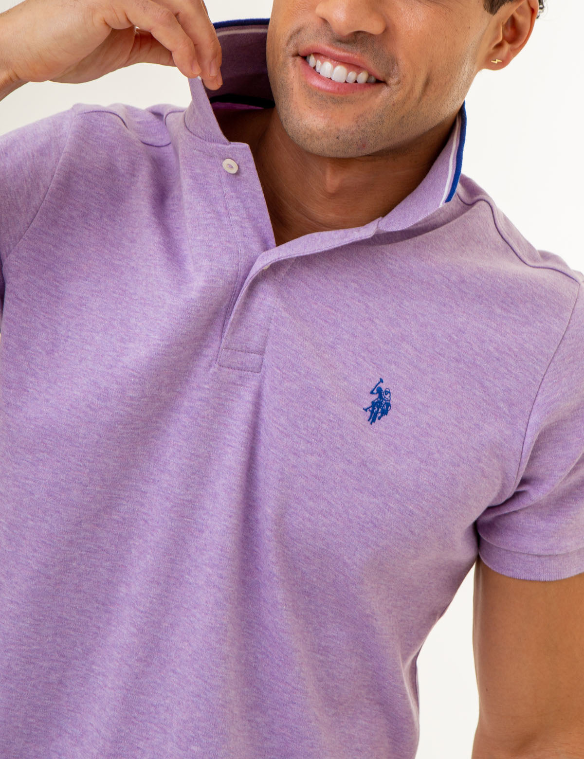 SLIM FIT SOLID INTERLOCK POLO SHIRT– U.S. Polo Assn.
