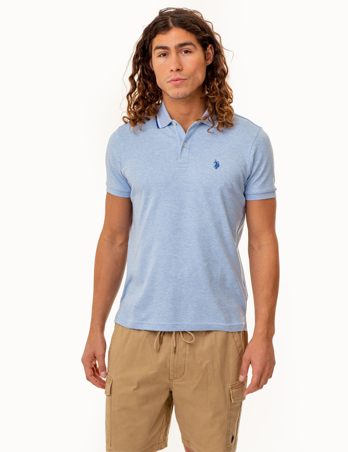SLIM FIT SOLID INTERLOCK POLO SHIRT– U.S. Polo Assn.