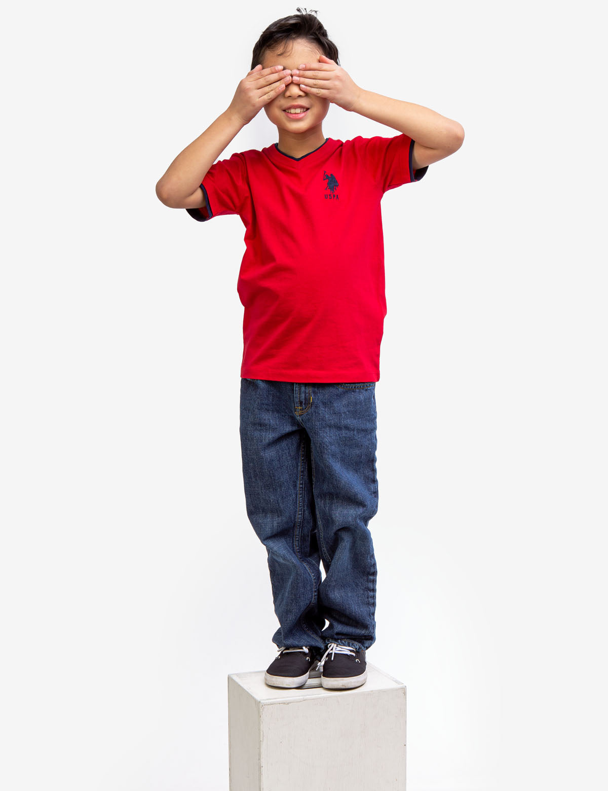 BOYS BASIC V-NECK T-SHIRT– U.S. Polo Assn.