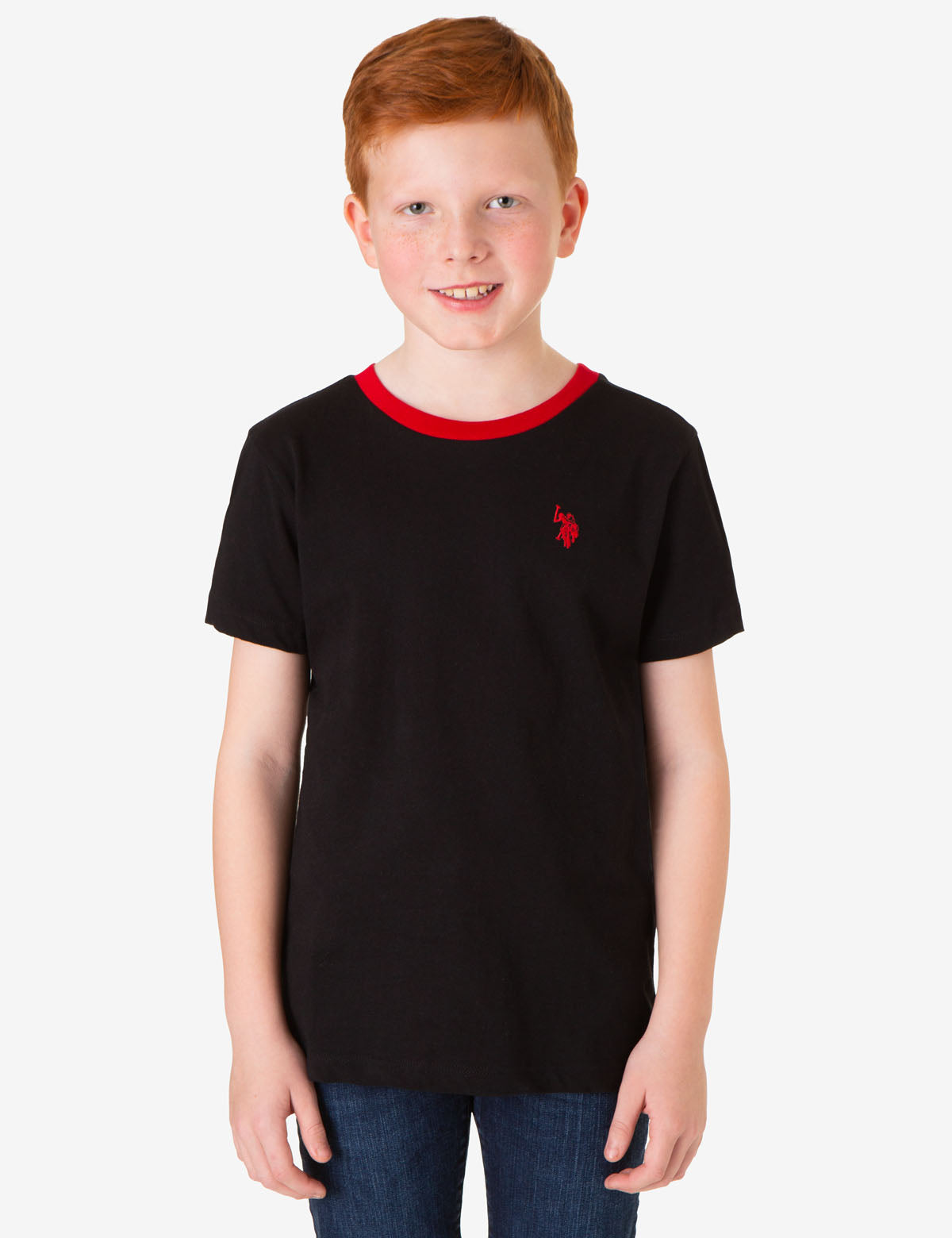 BOYS RINGER CREW NECK T-SHIRT– U.S. Polo Assn.