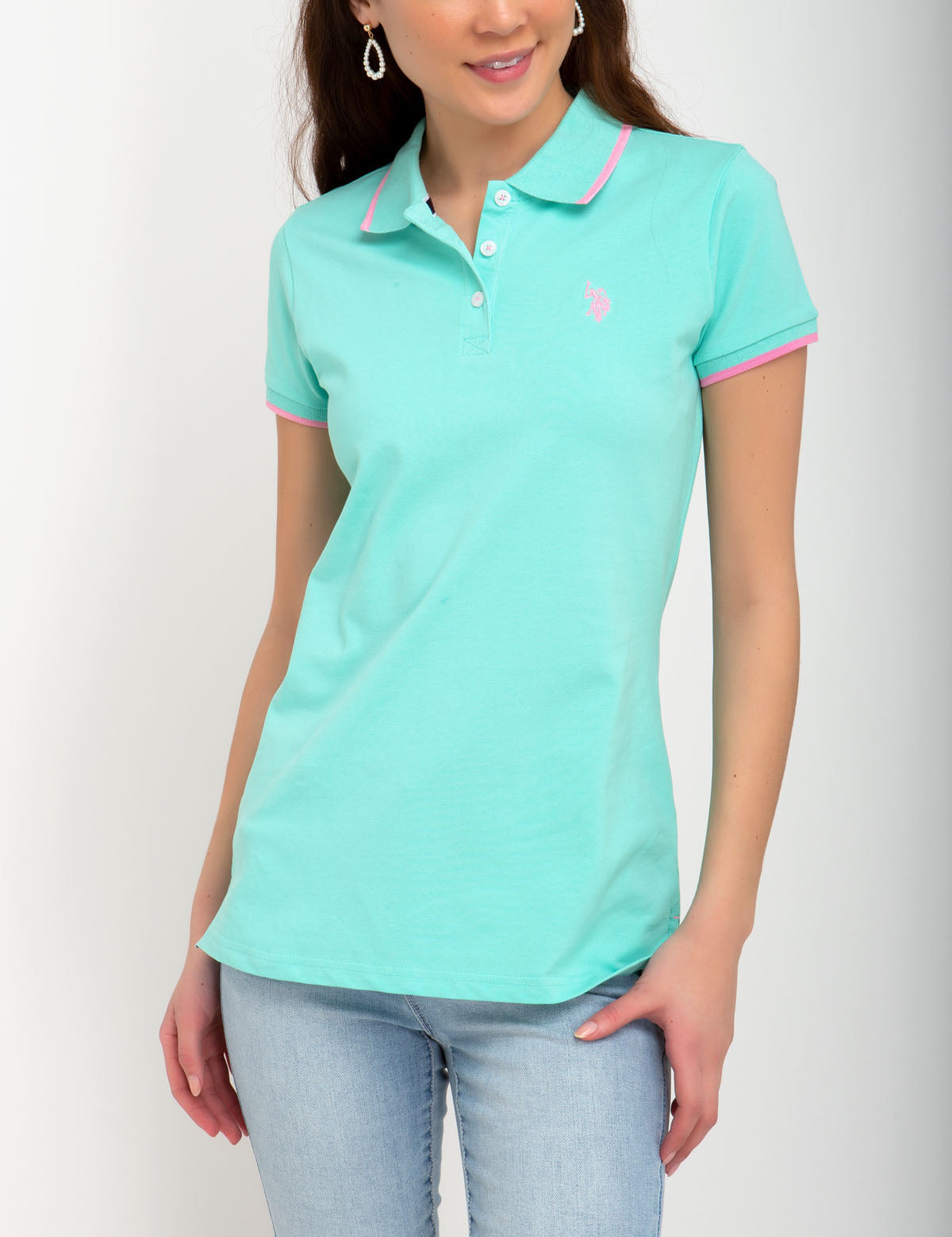 STRETCH SMALL LOGO TIPPED POLO SHIRT– U.S. Polo Assn.