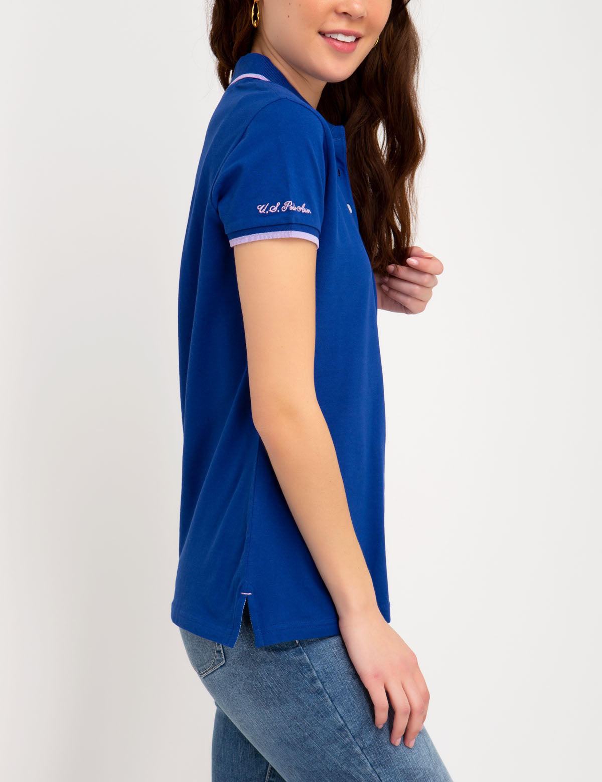 STRETCH SMALL LOGO TIPPED POLO SHIRT– U.S. Polo Assn.