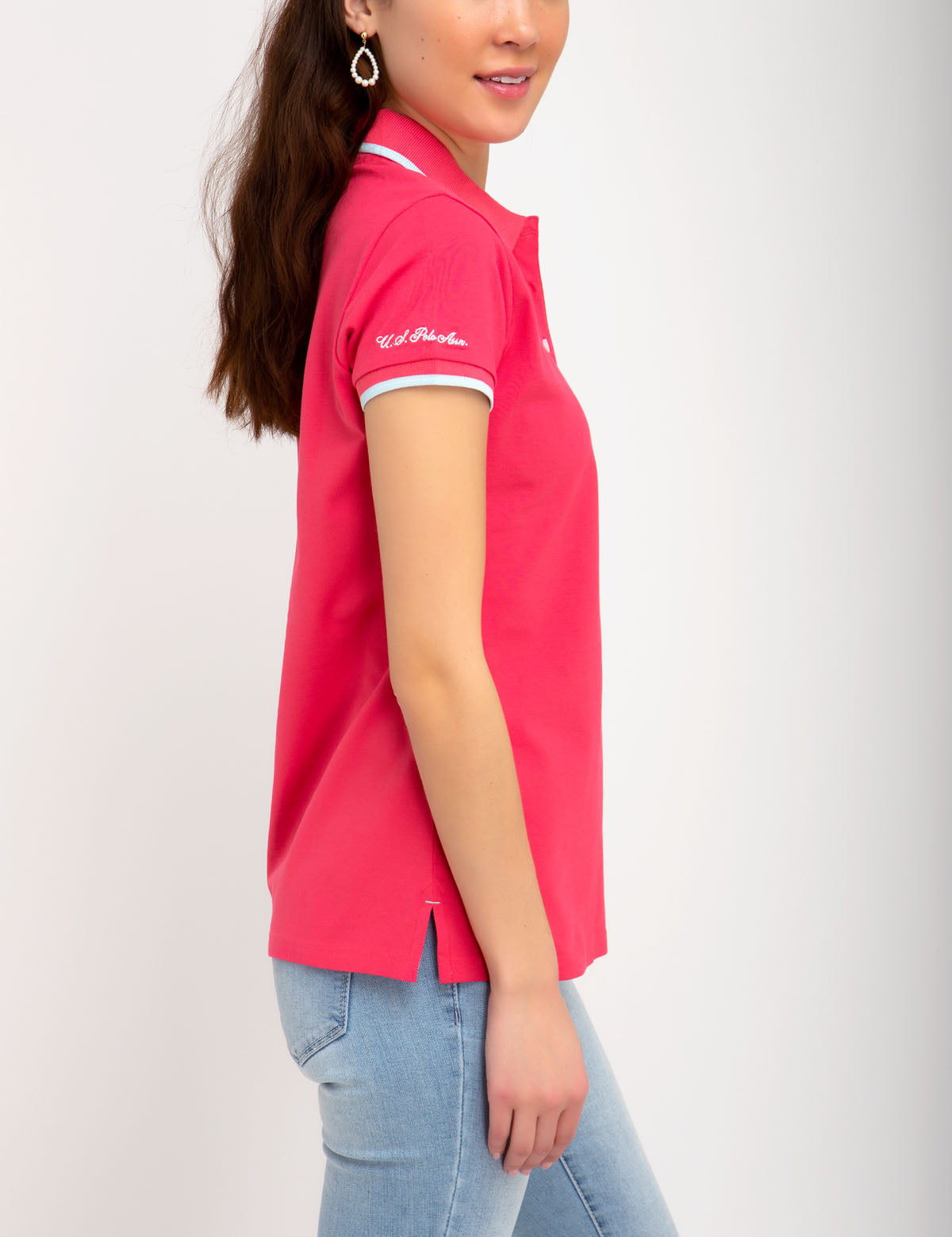 STRETCH SMALL LOGO TIPPED POLO SHIRT– U.S. Polo Assn.