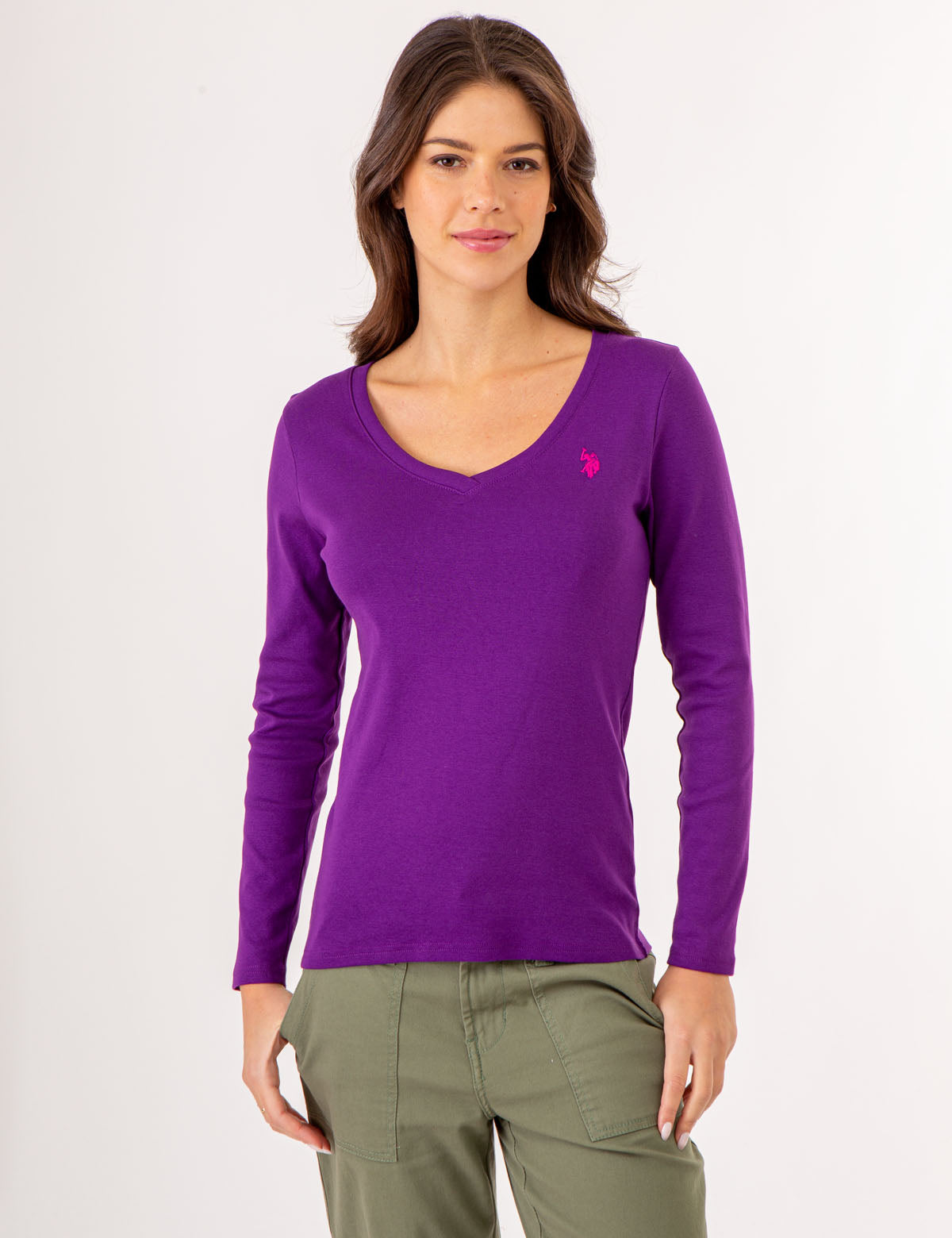 LONG SLEEVE V-NECK T-SHIRT– U.S. Polo Assn.