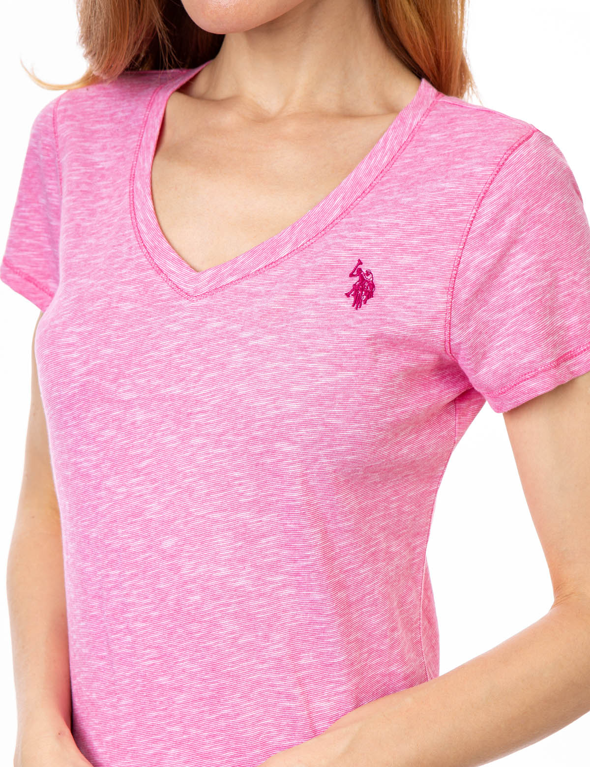 SPACE DYE V-NECK T-SHIRT– U.S. Polo Assn.