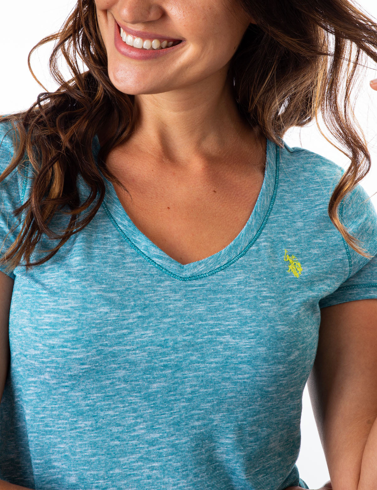 SPACE DYE V-NECK T-SHIRT– U.S. Polo Assn.