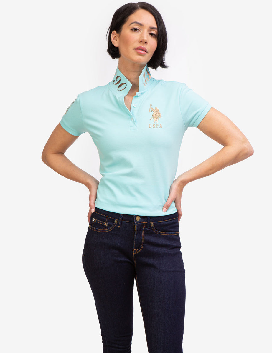 USPA METALLIC PRINT POLO SHIRT– U.S. Polo Assn.