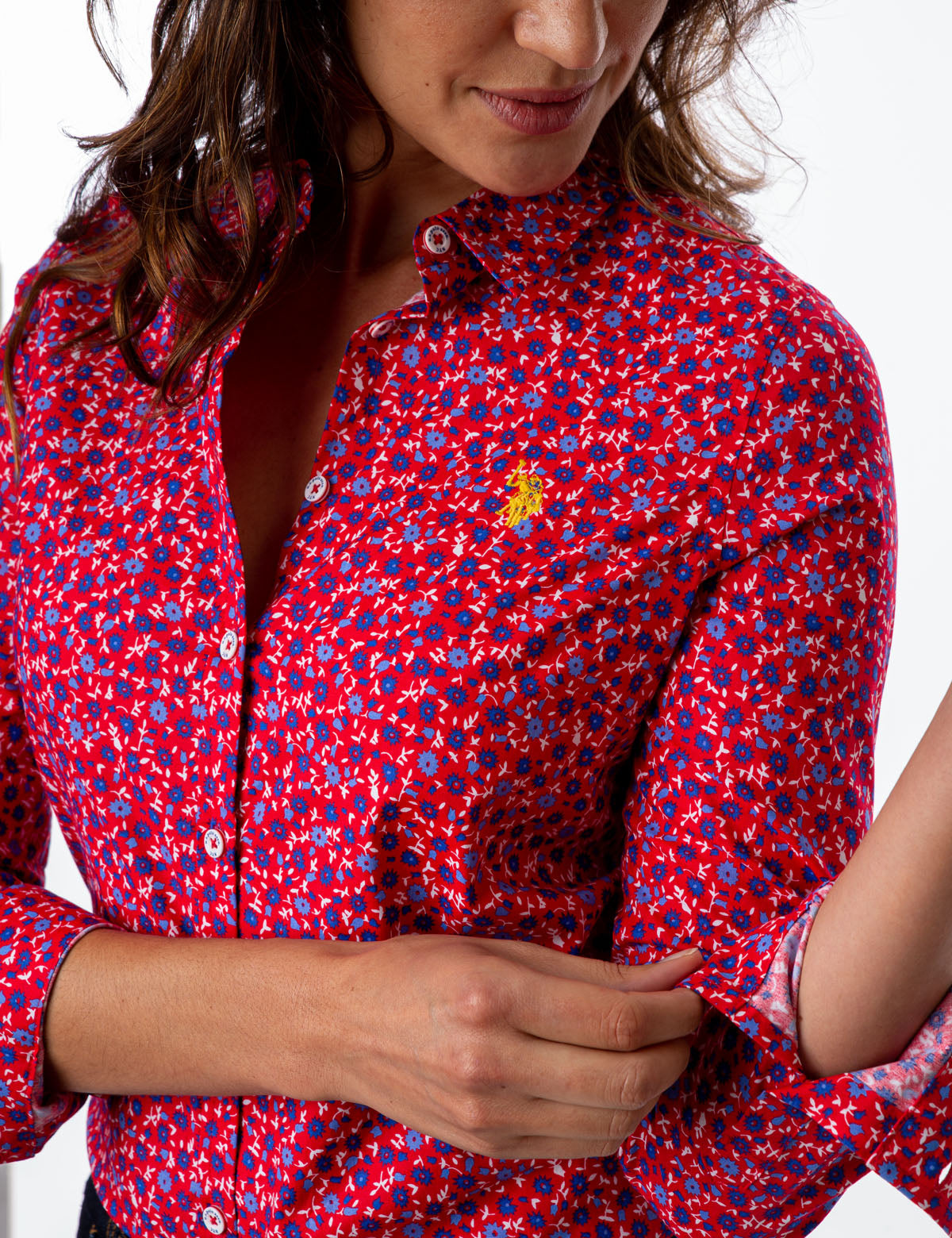 ALL OVER FLORAL PRINT POPLIN SHIRT– U.S. Polo Assn.