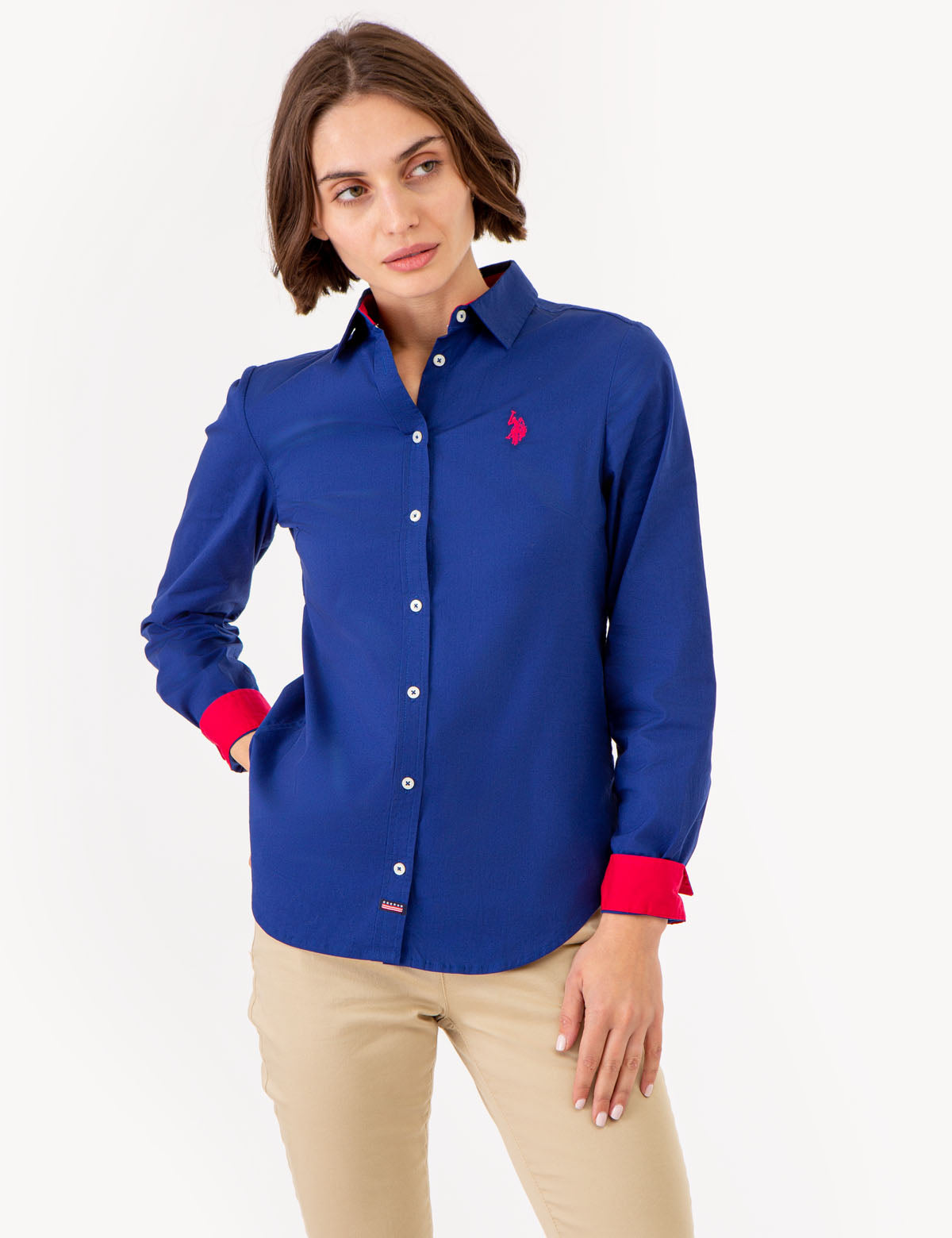 SOLID STRETCH POPLIN SHIRT– U.S. Polo Assn.