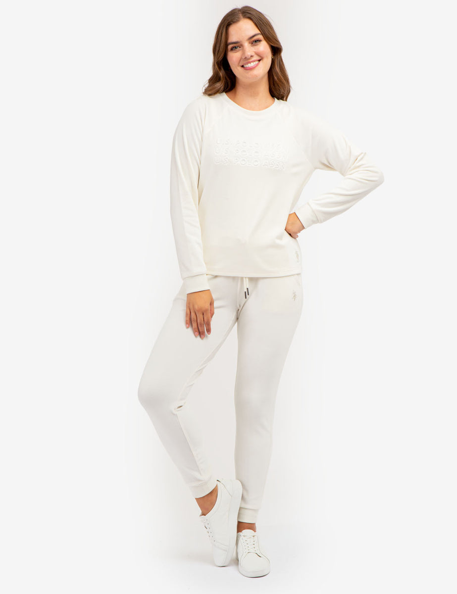 VELOUR LOGO CREW NECK PULLOVER– U.S. Polo Assn.