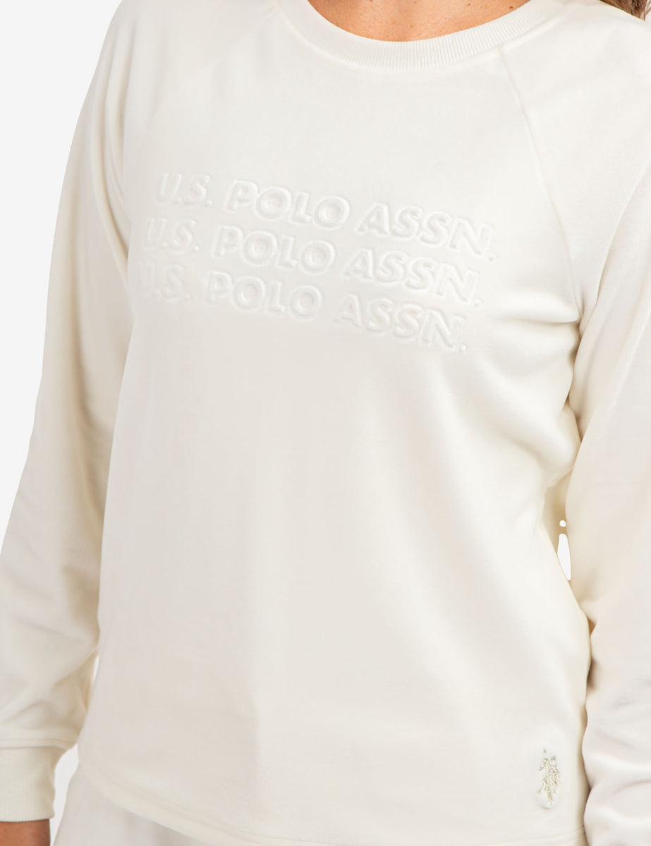 VELOUR LOGO CREW NECK PULLOVER– U.S. Polo Assn.