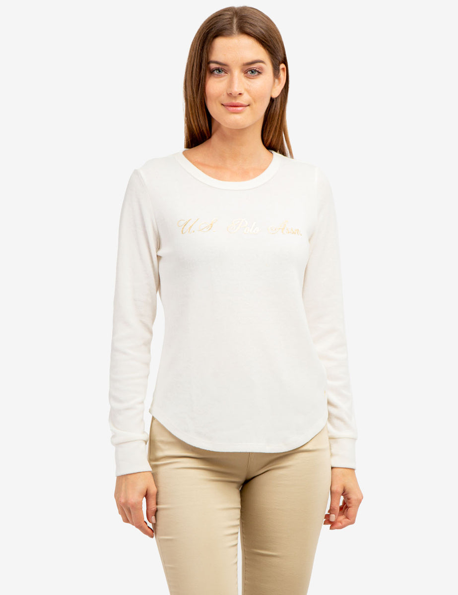 SOFT LONG SLEEVE FOIL LOGO HACCI TOP– U.S. Polo Assn.