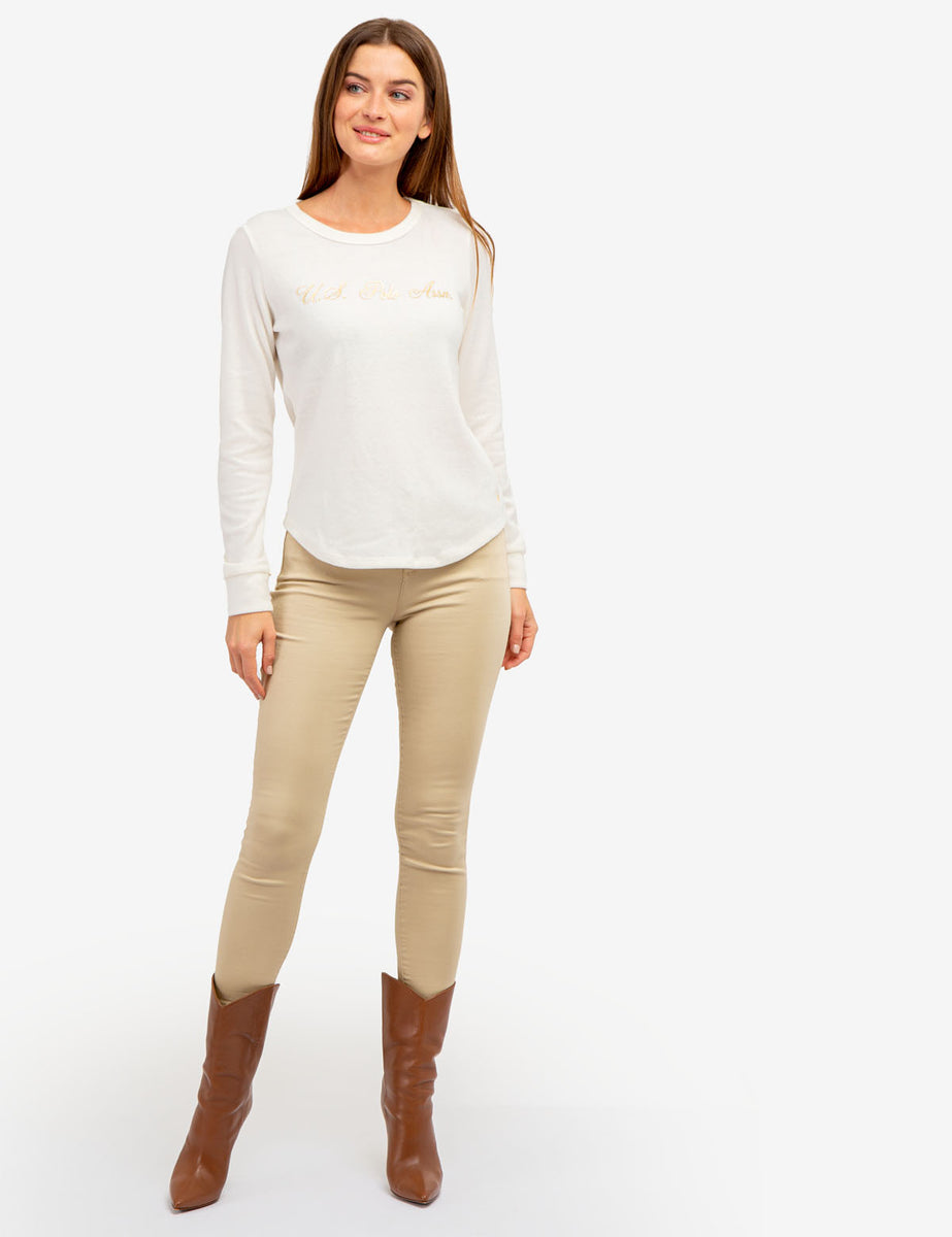 SOFT LONG SLEEVE FOIL LOGO HACCI TOP– U.S. Polo Assn.