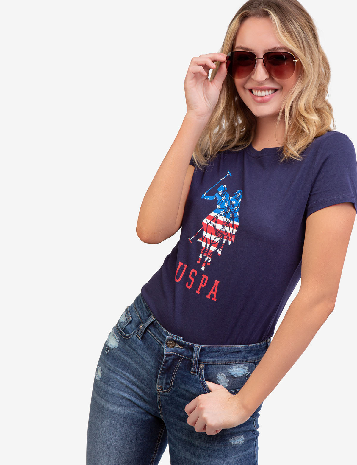 USPA LOGO FLAG CREW NECK T-SHIRT– U.S. Polo Assn.