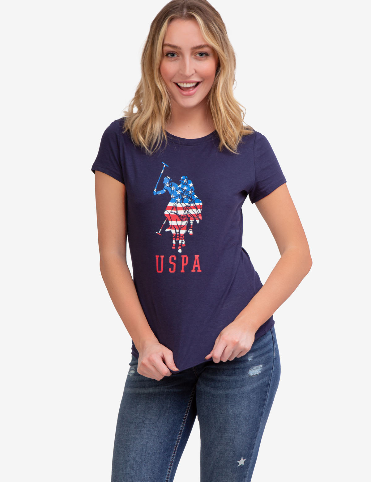 USPA LOGO FLAG CREW NECK T-SHIRT– U.S. Polo Assn.
