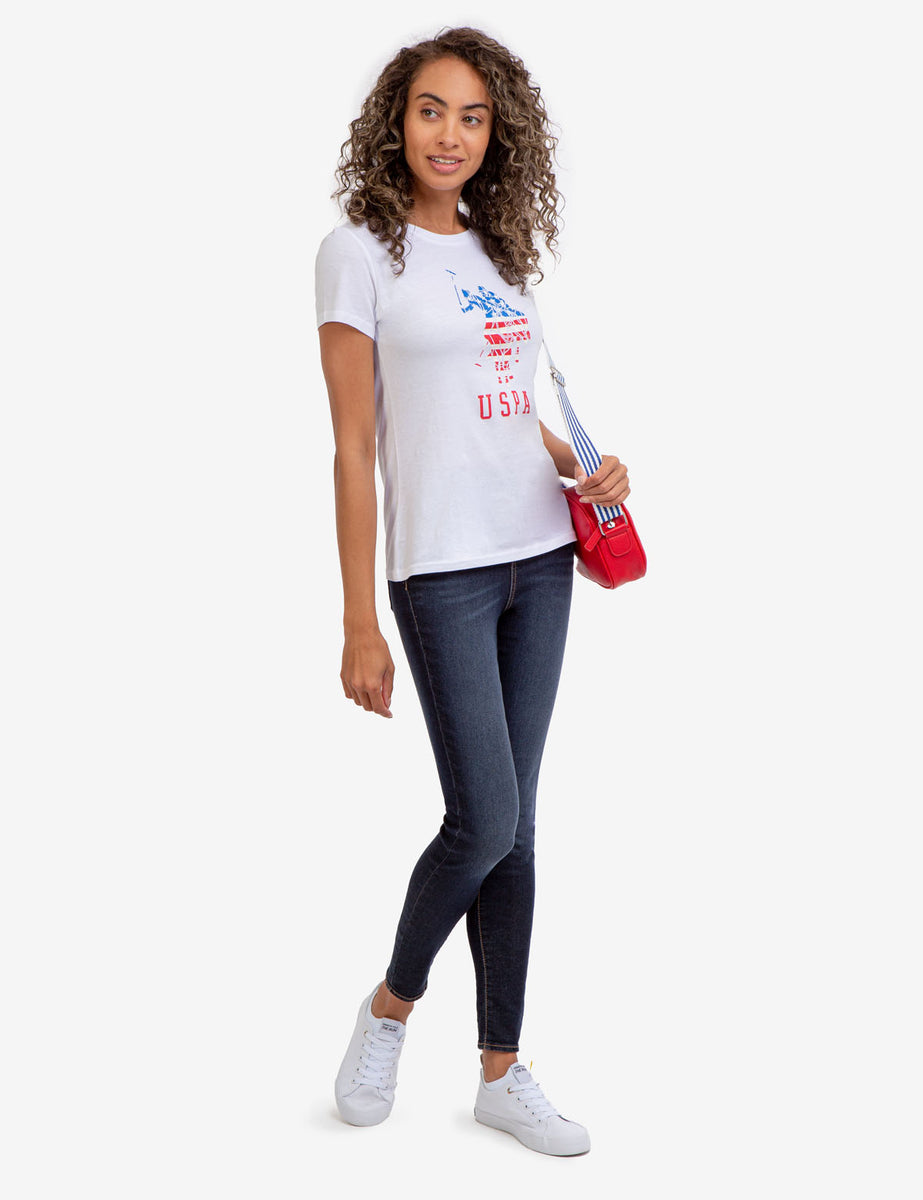 USPA LOGO FLAG CREW NECK T-SHIRT– U.S. Polo Assn.