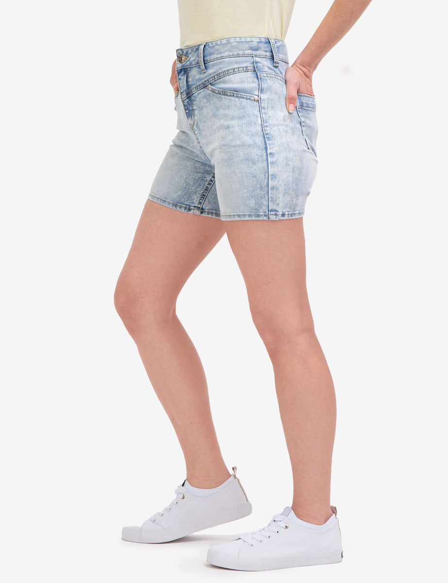 HIGH RISE VINTAGE YOKE DENIM SHORTS– U.S. Polo Assn.