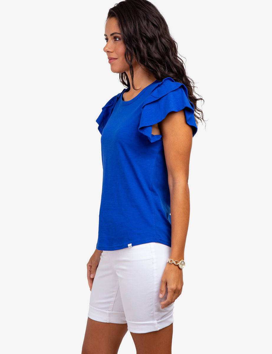 FLUTTER SLEEVE CREW NECK T-SHIRT– U.S. Polo Assn.