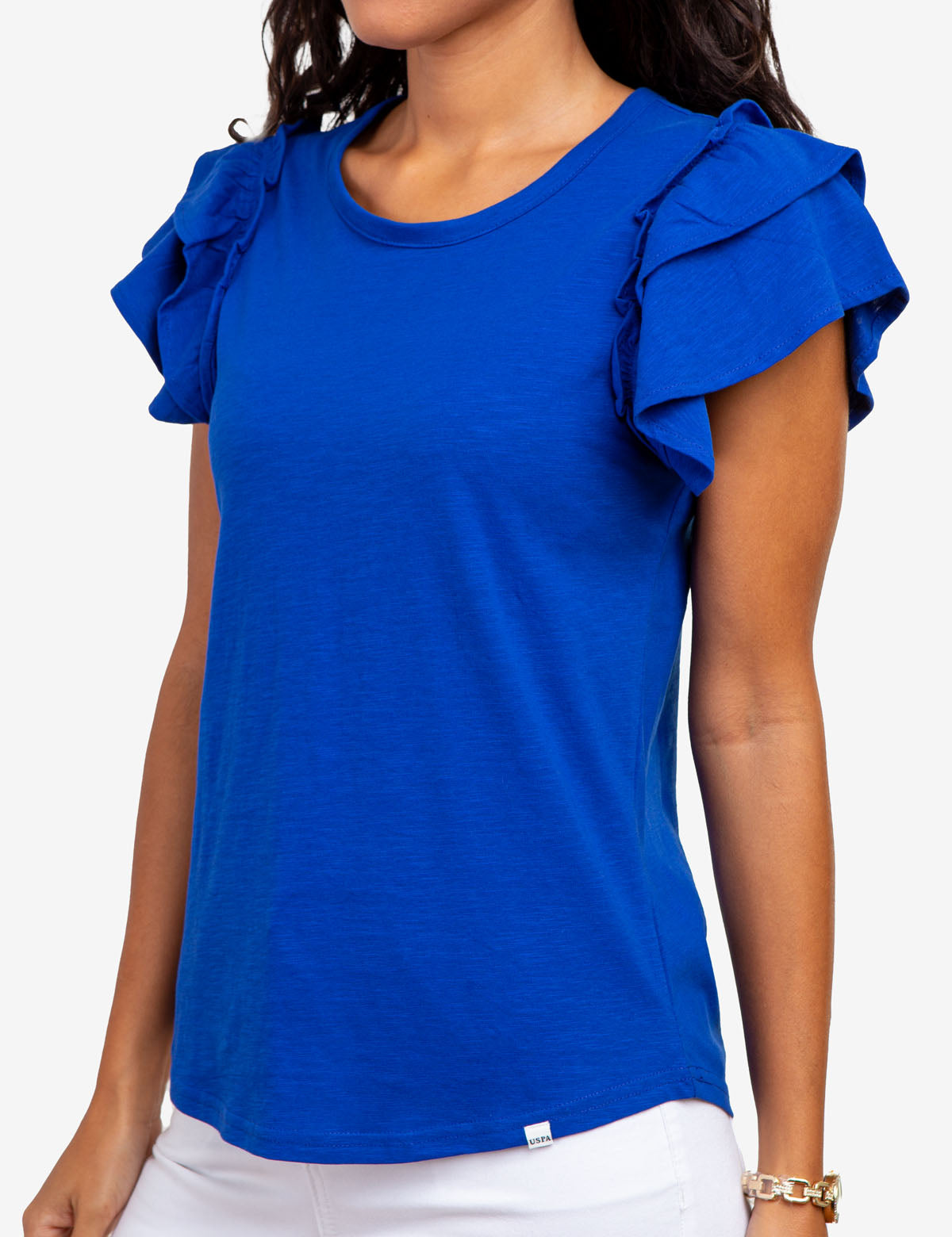 FLUTTER SLEEVE CREW NECK T-SHIRT– U.S. Polo Assn.