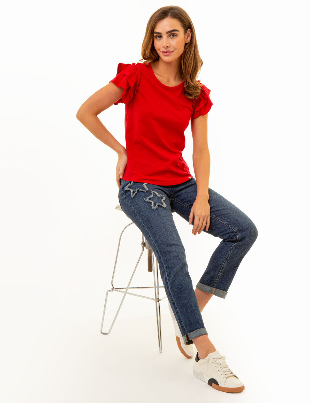 FLUTTER SLEEVE CREW NECK T-SHIRT– U.S. Polo Assn.