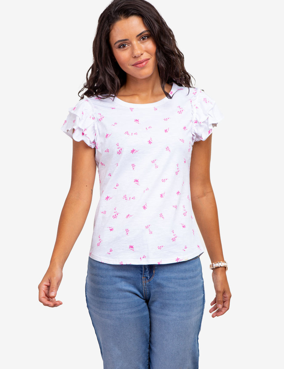 FLUTTER SLEEVE PRINTED T-SHIRT– U.S. Polo Assn.
