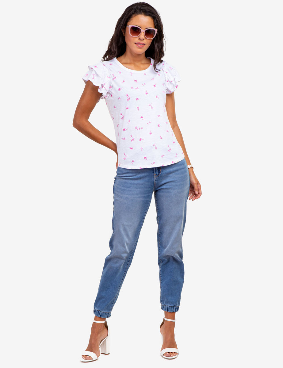 FLUTTER SLEEVE PRINTED T-SHIRT– U.S. Polo Assn.