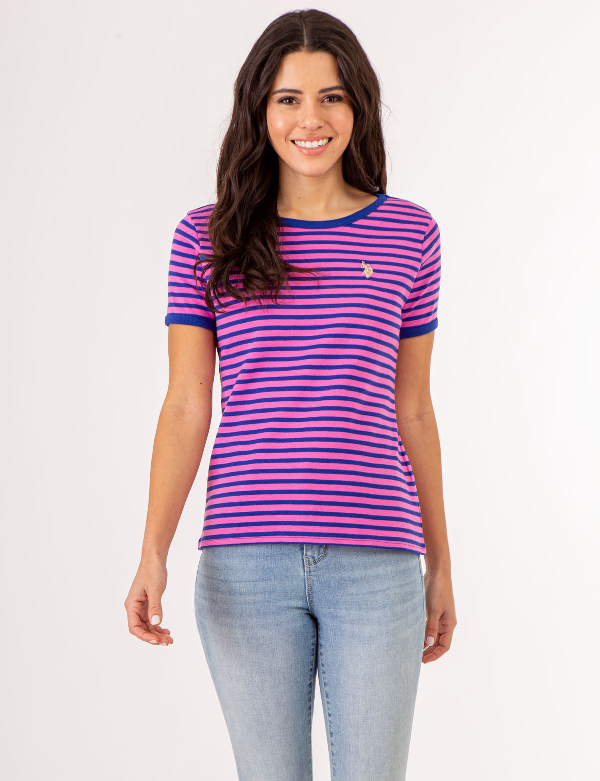 STRIPED RINGER NECK TRIM T-SHIRT– U.S. Polo Assn.