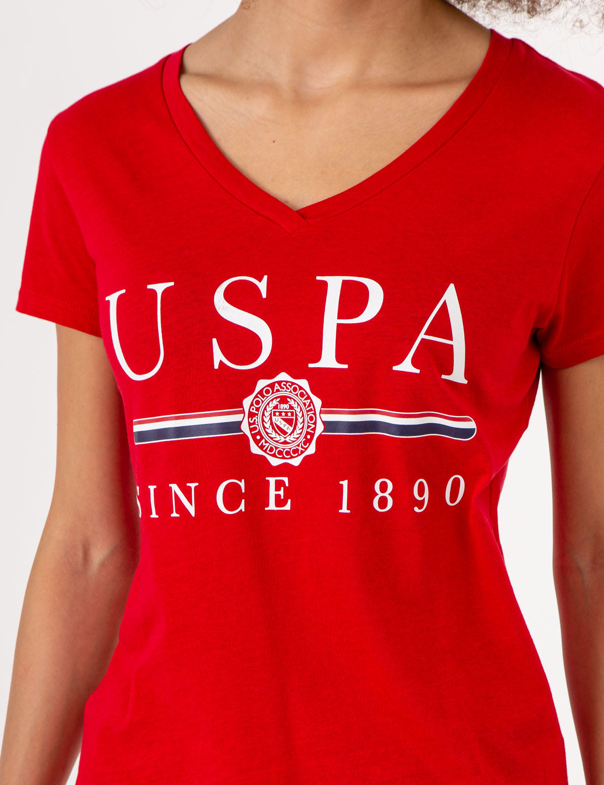 USPA MEDALLION V-NECK T-SHIRT– U.S. Polo Assn.