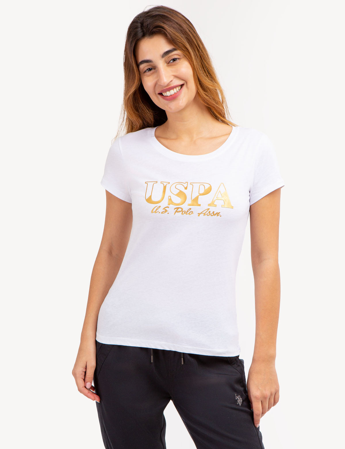 USPA METALLIC SLASHED FOIL T-SHIRT– U.S. Polo Assn.