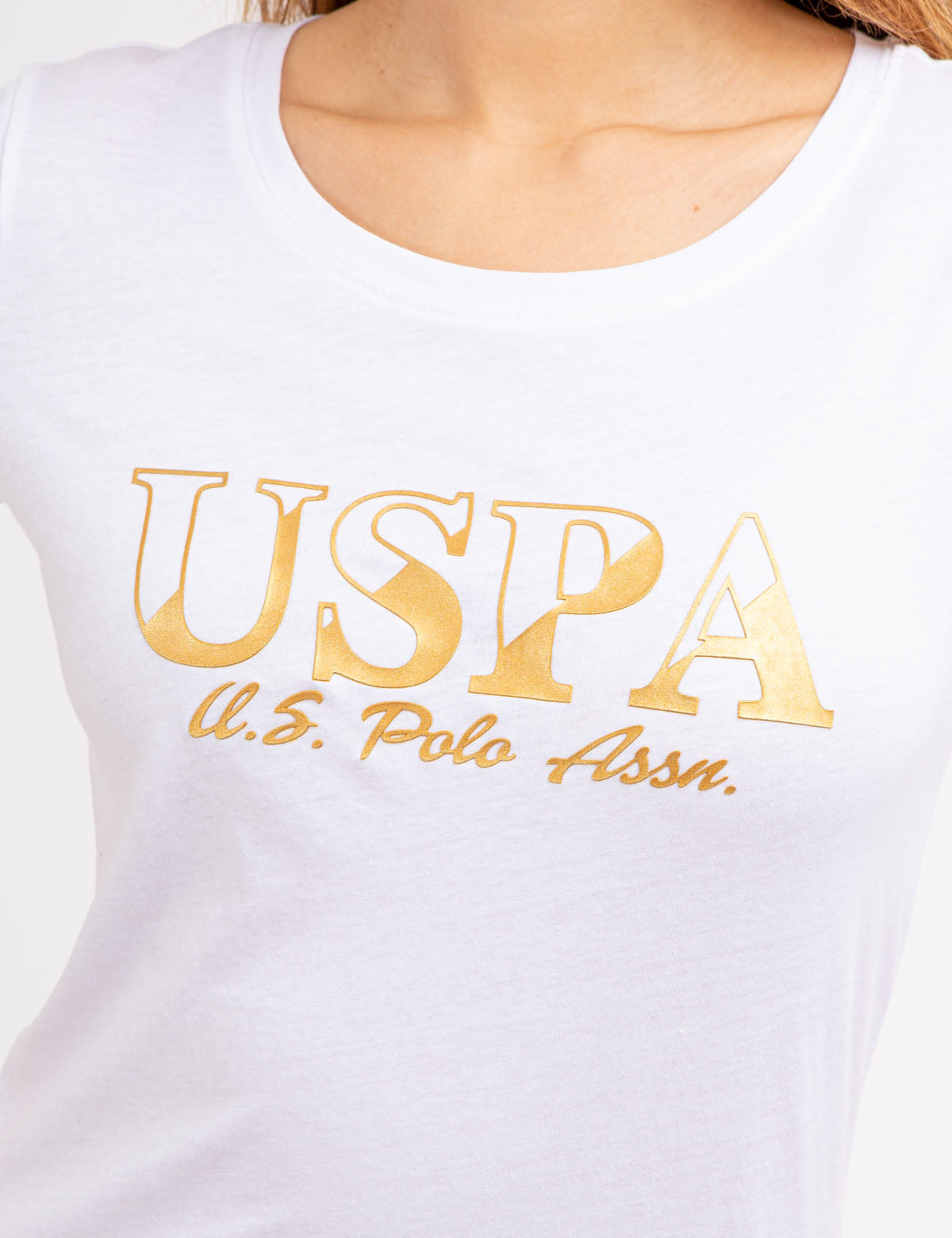 USPA METALLIC SLASHED FOIL T-SHIRT– U.S. Polo Assn.