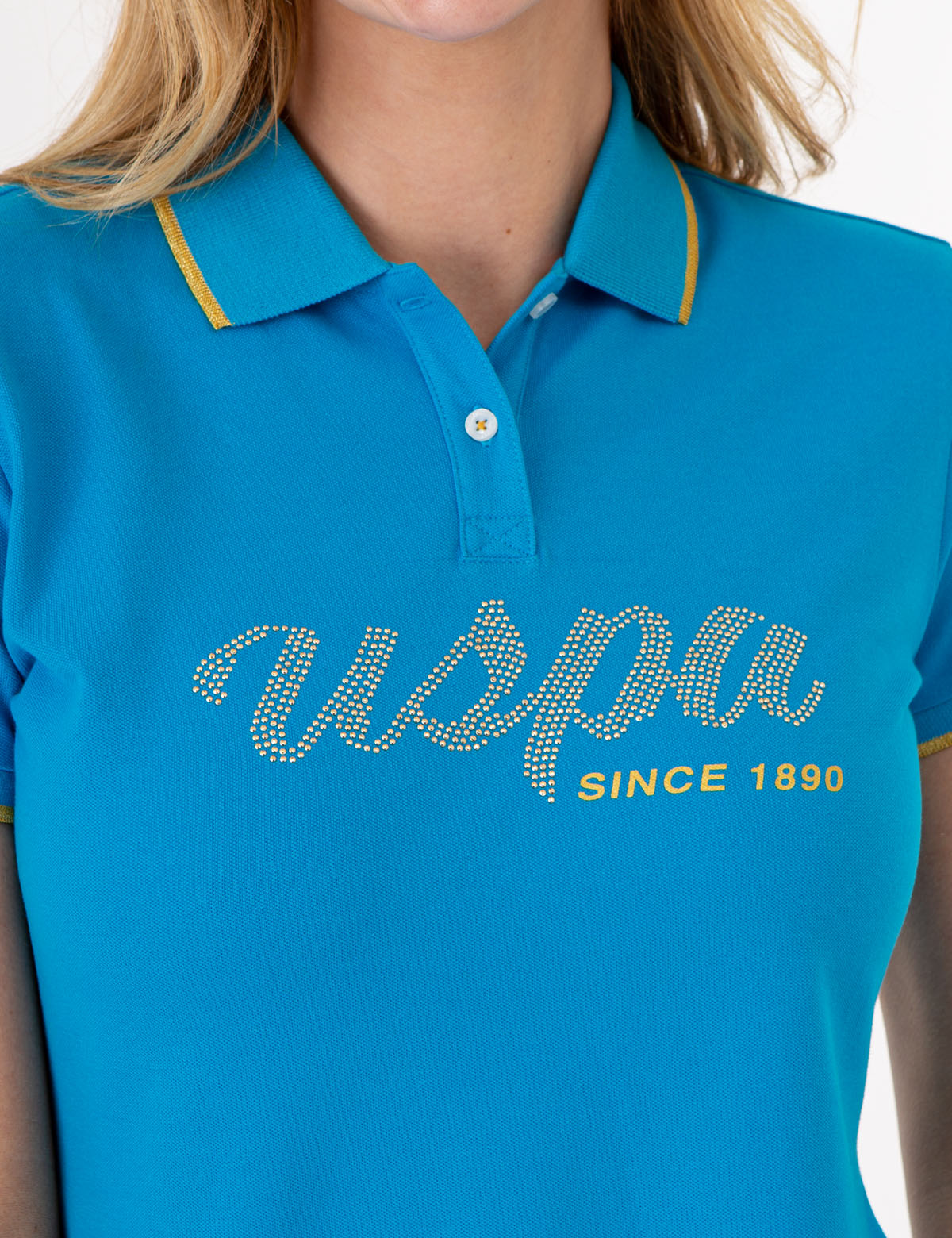 LUREX SCRIPT TIPPED POLO SHIRT– U.S. Polo Assn.