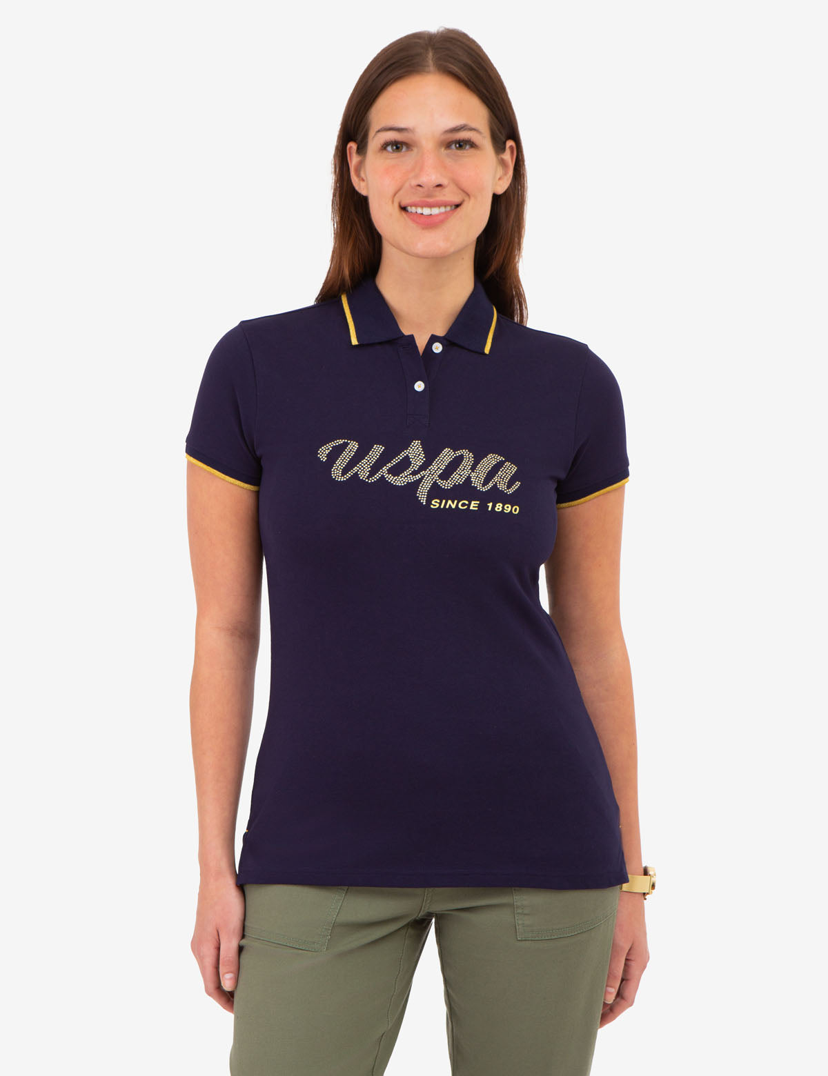 LUREX SCRIPT TIPPED POLO SHIRT– U.S. Polo Assn.