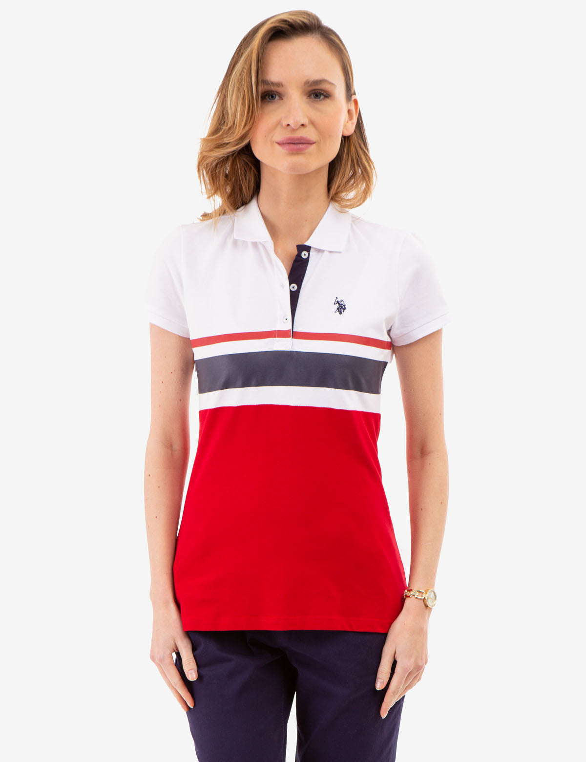 TRI COLORBLOCK POLO SHIRT– U.S. Polo Assn.