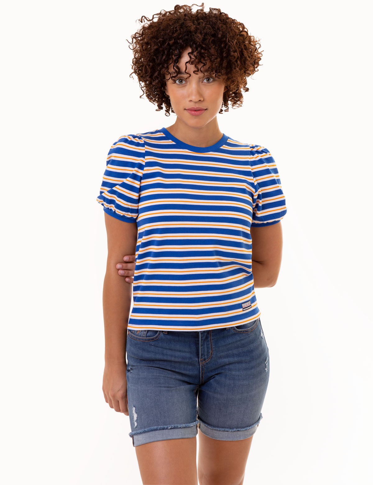 HORIZONTAL STRIPE VOLUME SLEEVE TOP– U.S. Polo Assn.