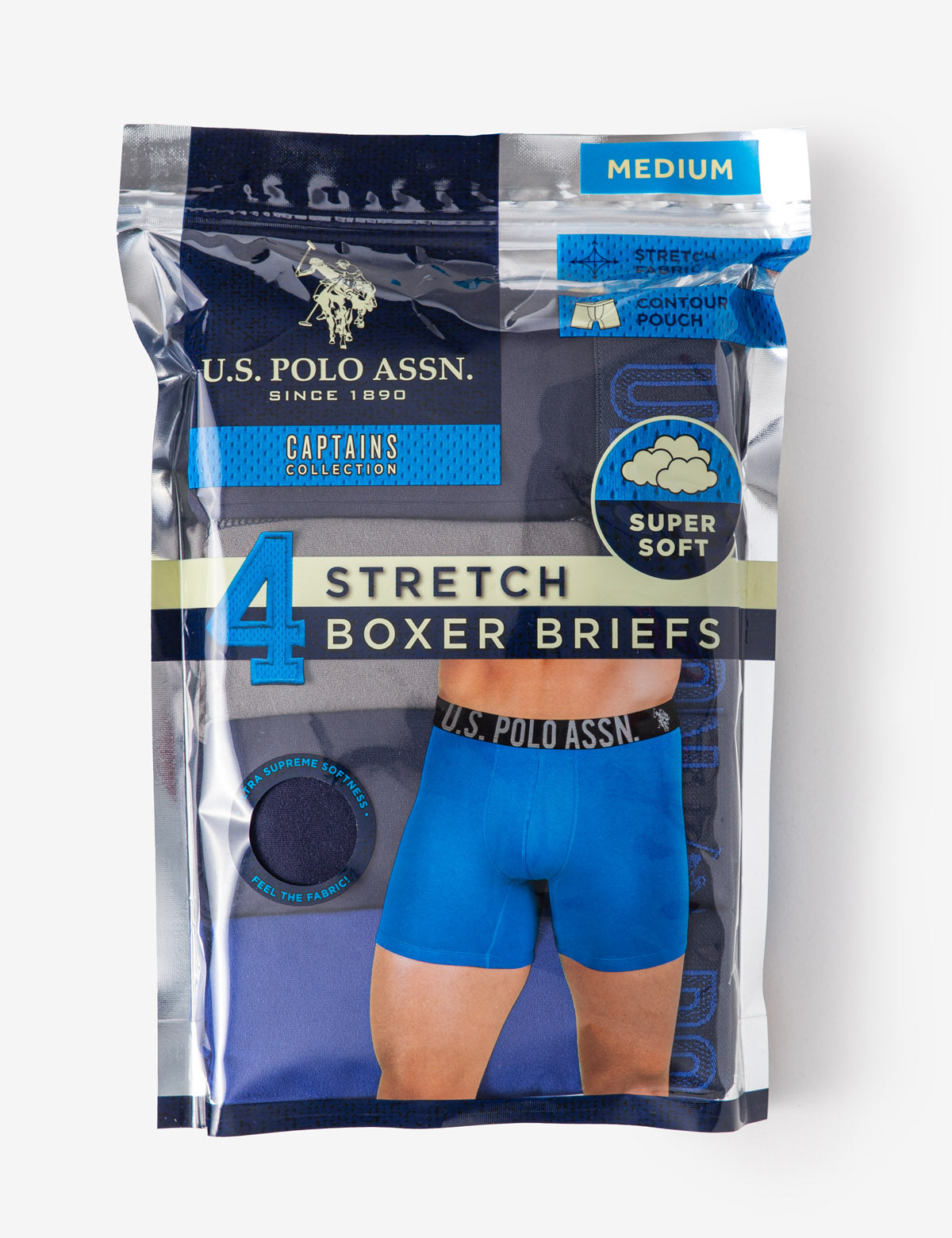4 PACK ULTRA SOFT JERSEY BOXER BRIEFS– U.S. Polo Assn.