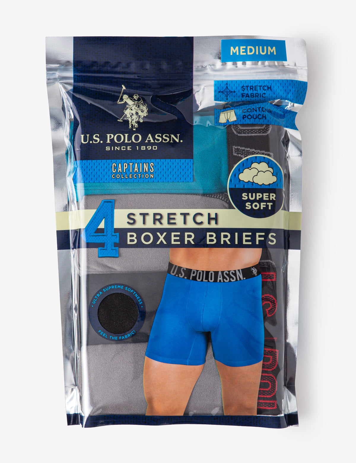 4 PACK ULTRA SOFT JERSEY BOXER BRIEFS– U.S. Polo Assn.