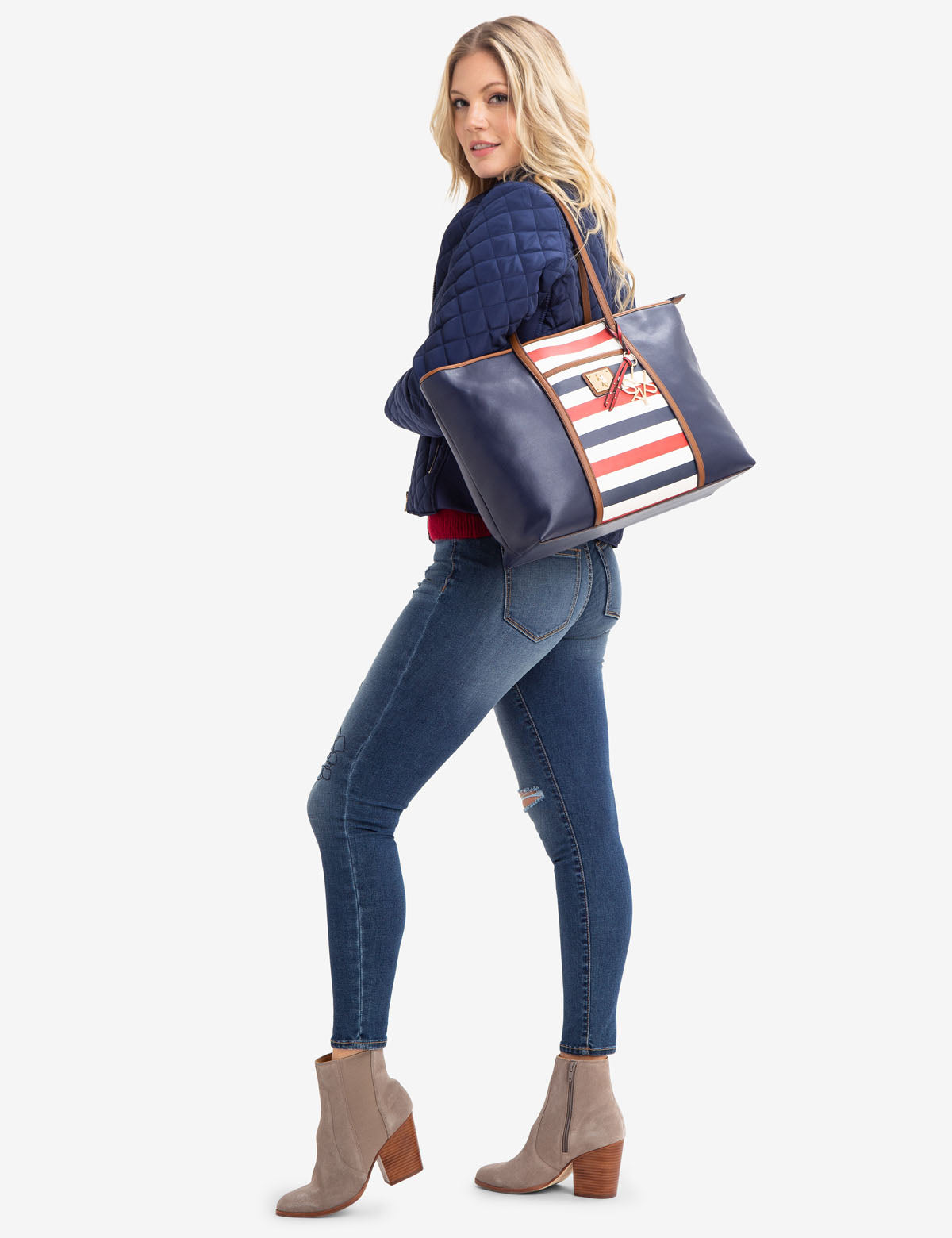 USPA STRIPE TOTE BAG– U.S. Polo Assn.