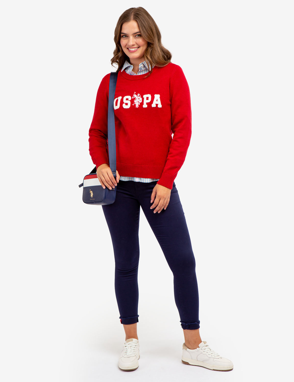 USPA LOGO CREW NECK SWEATER– U.S. Polo Assn.