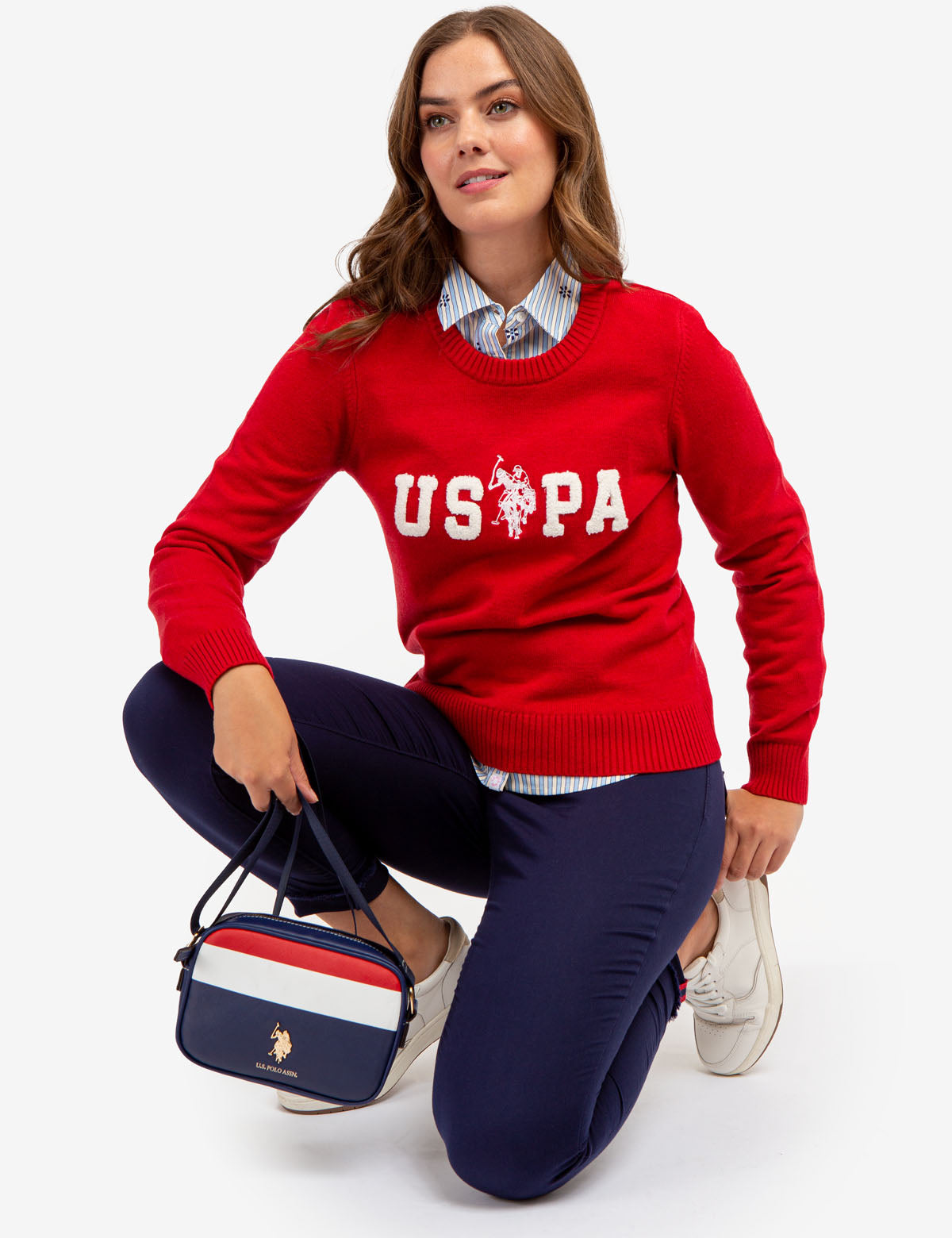 USPA LOGO CREW NECK SWEATER– U.S. Polo Assn.
