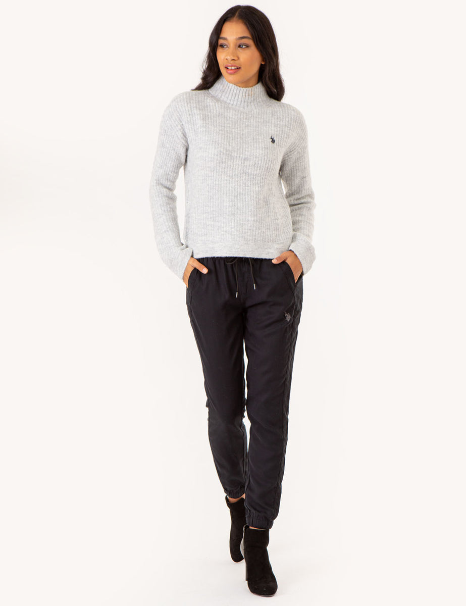 MOCK NECK SIDE SLIT SWEATER– U.S. Polo Assn.