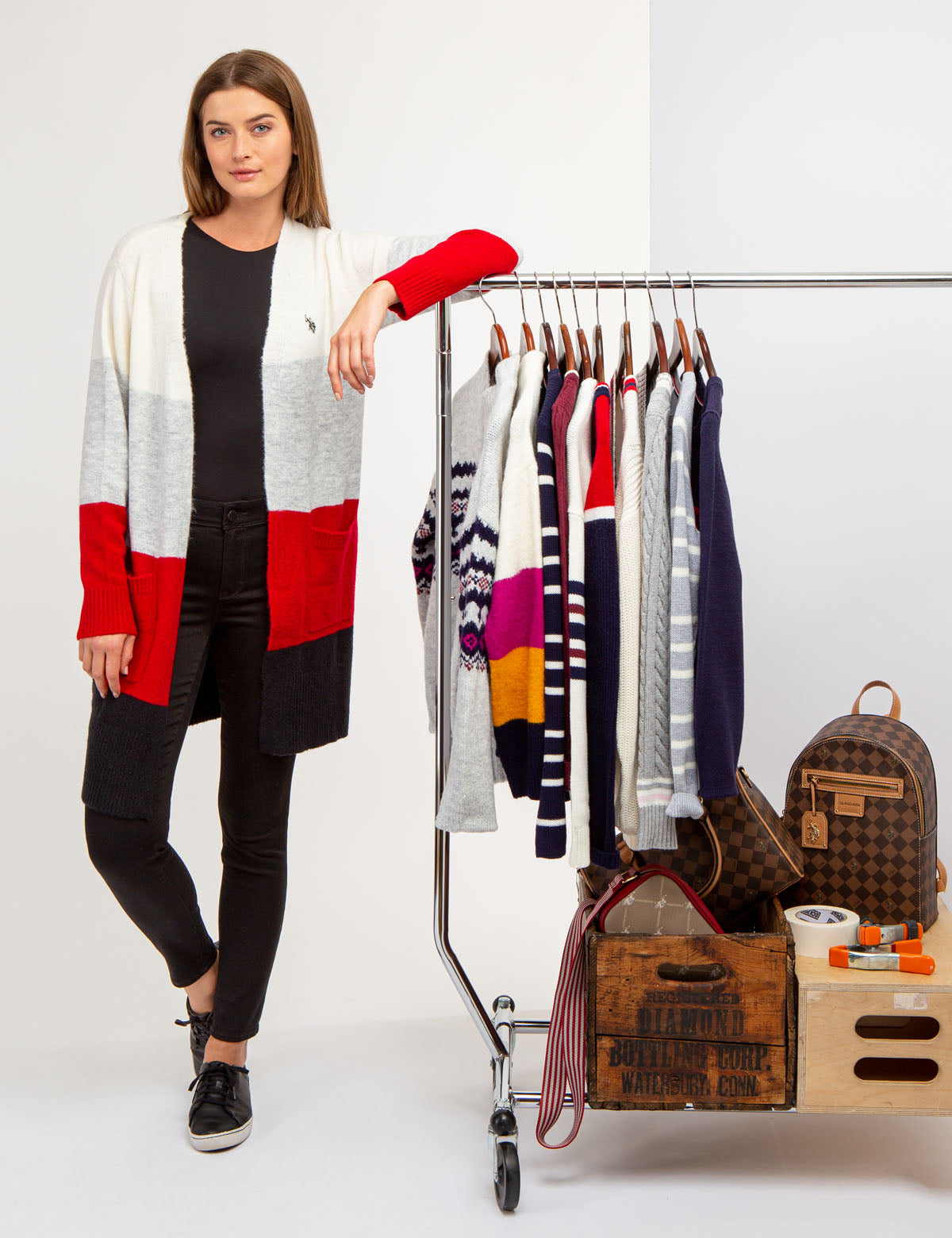 COLORBLOCK TUNIC CARDIGAN SWEATER– U.S. Polo Assn.