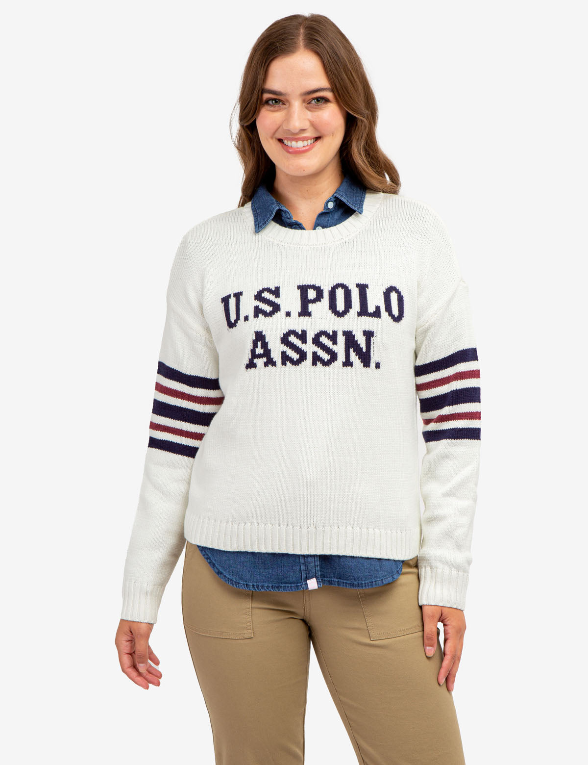 CREW NECK VARSITY SWEATER– U.S. Polo Assn.