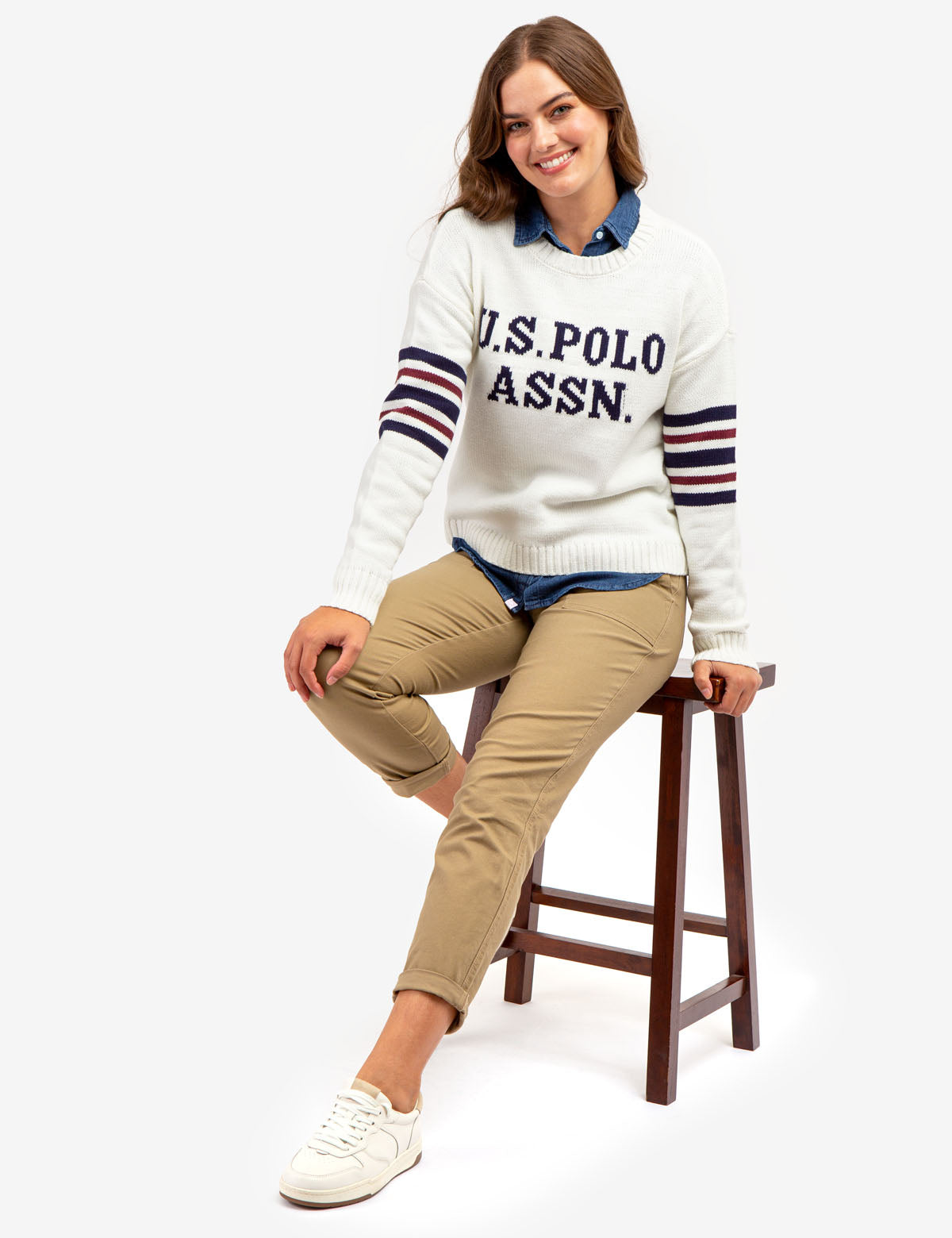 CREW NECK VARSITY SWEATER– U.S. Polo Assn.