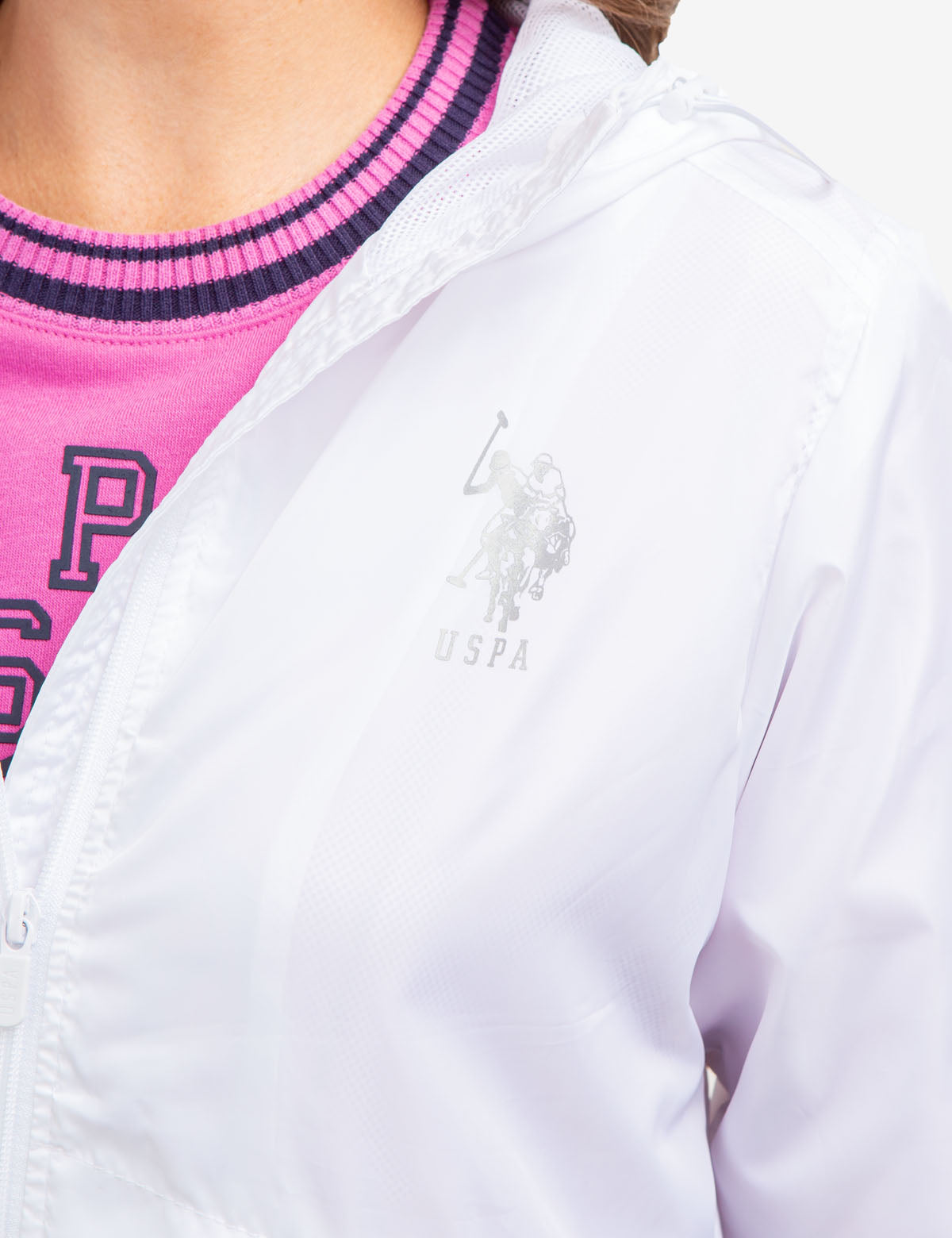 HOODED ZIP FRONT WINDBREAKER– U.S. Polo Assn.