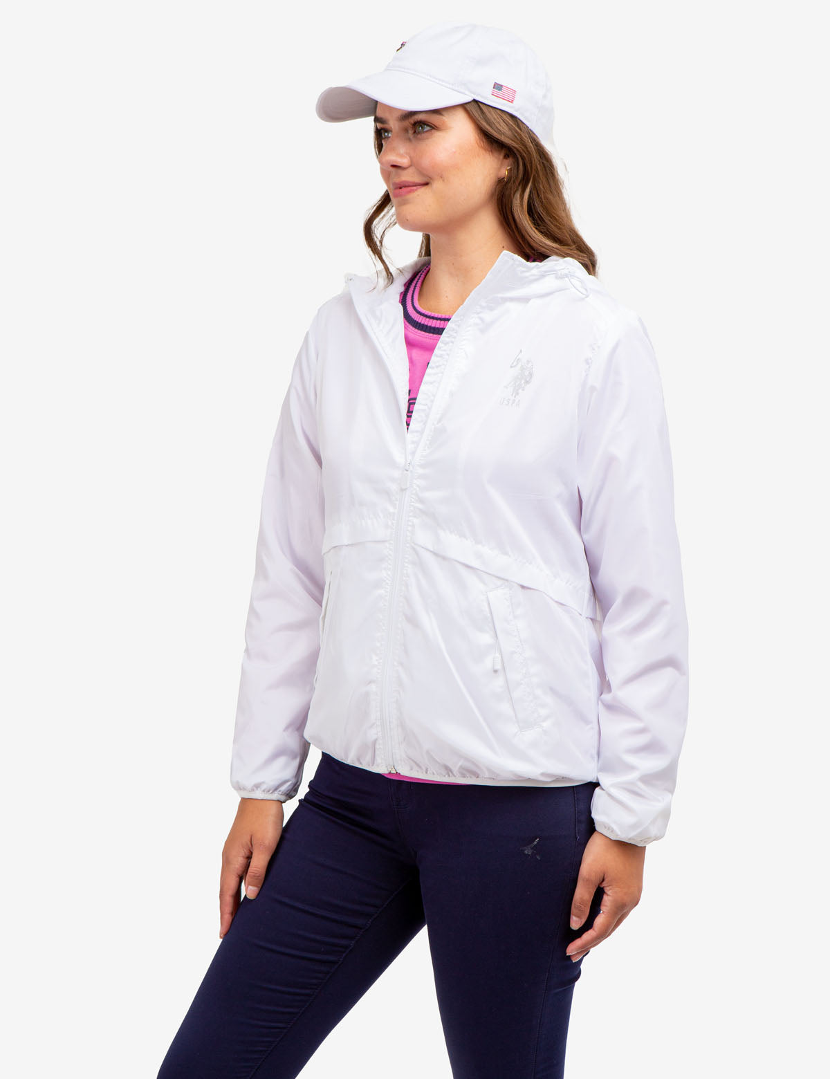 HOODED ZIP FRONT WINDBREAKER– U.S. Polo Assn.