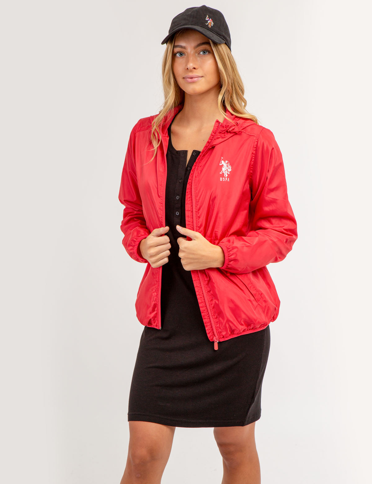 HOODED ZIP FRONT WINDBREAKER– U.S. Polo Assn.