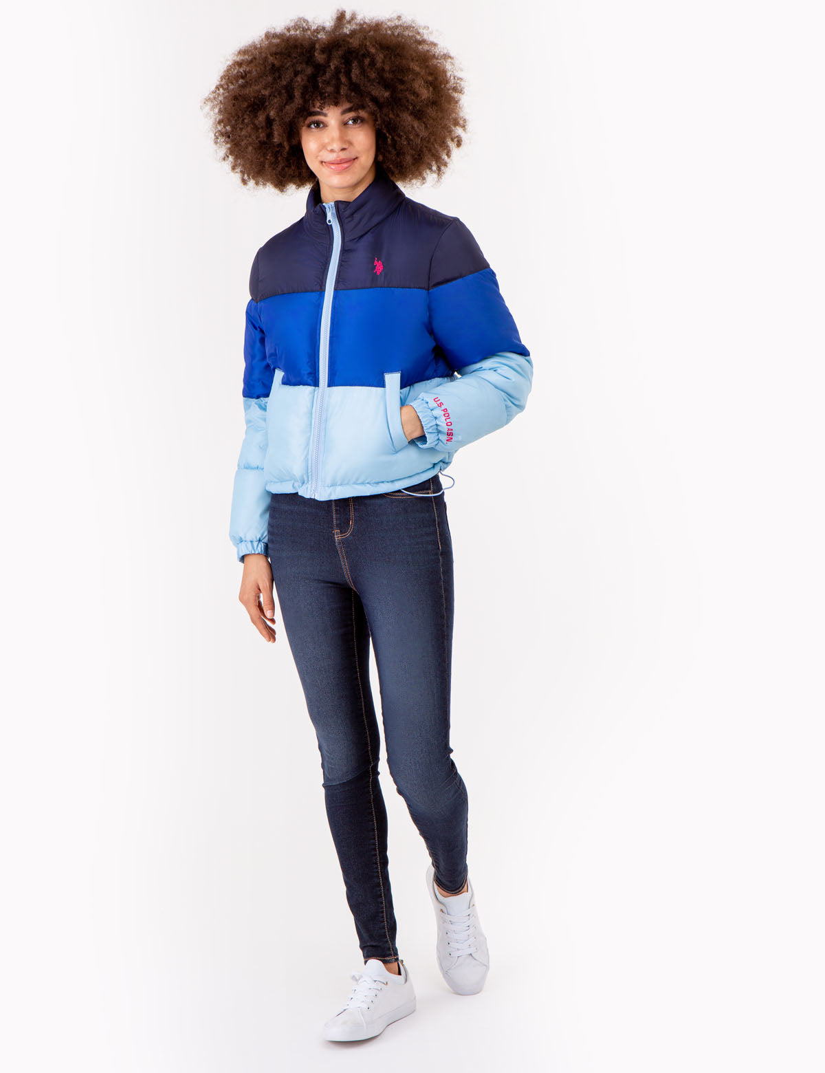 CROPPED COLORBLOCK PUFFER JACKET– U.S. Polo Assn.