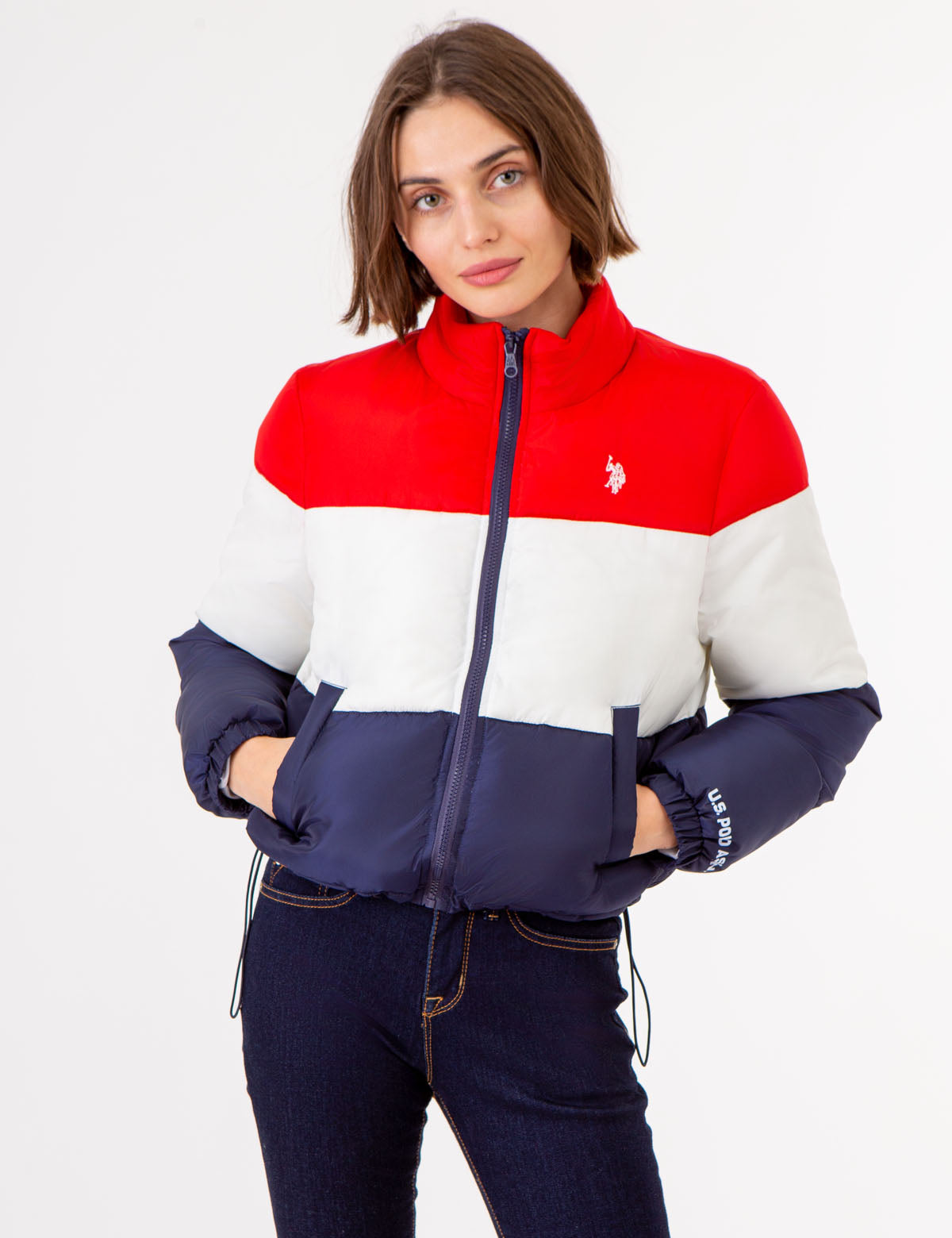 CROPPED COLORBLOCK PUFFER JACKET– U.S. Polo Assn.