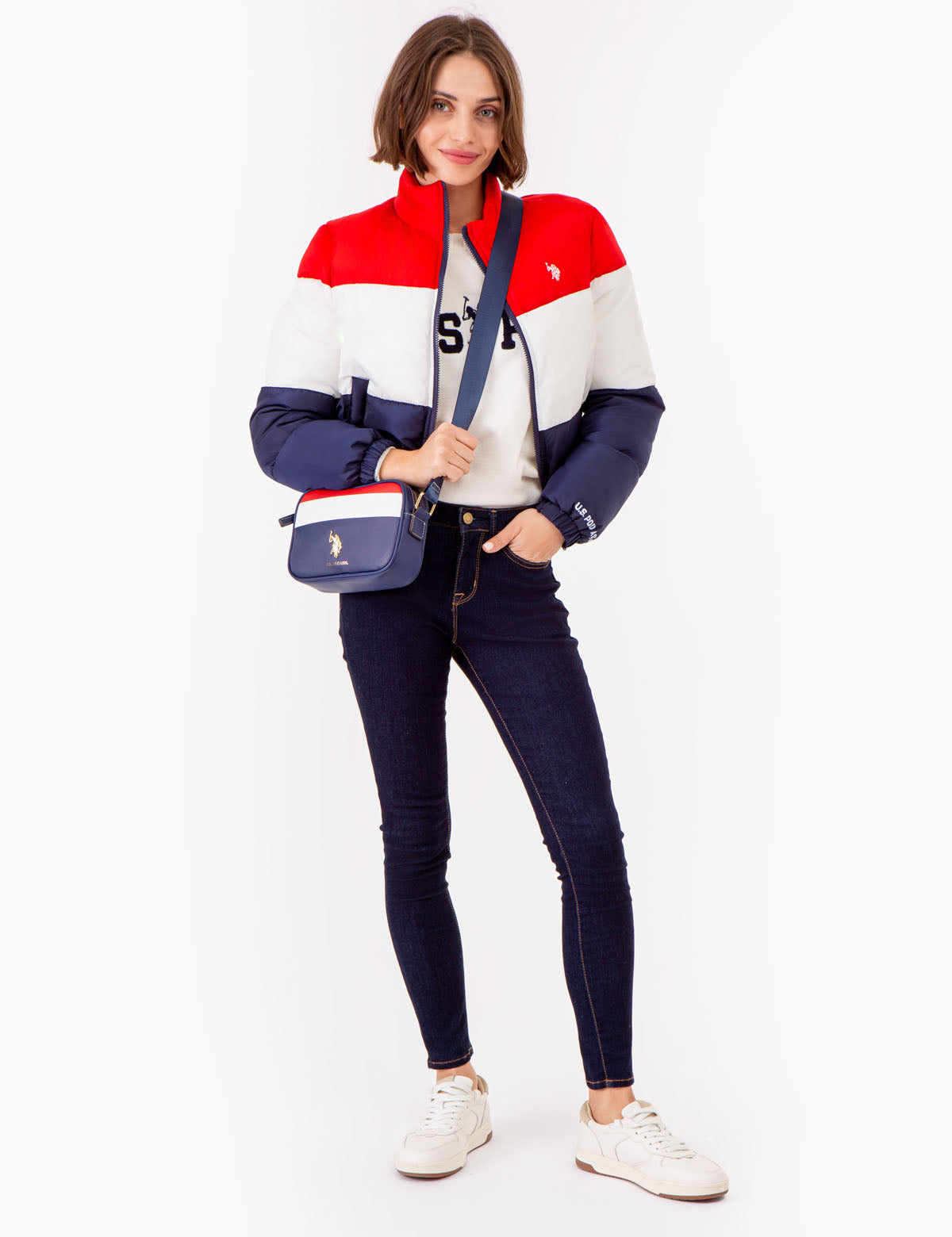 CROPPED COLORBLOCK PUFFER JACKET– U.S. Polo Assn.